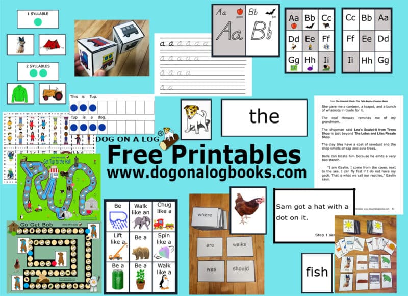 Picture Guide to DOG ON A LOG Books and Printables